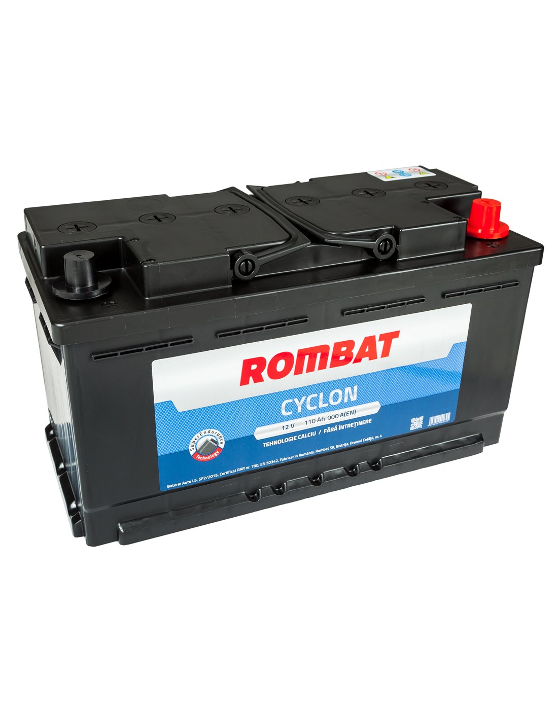 Baterie ROMBAT CYCLON 12V 110Ah 900A - Borna Normala (dreapta +) - Cod ...